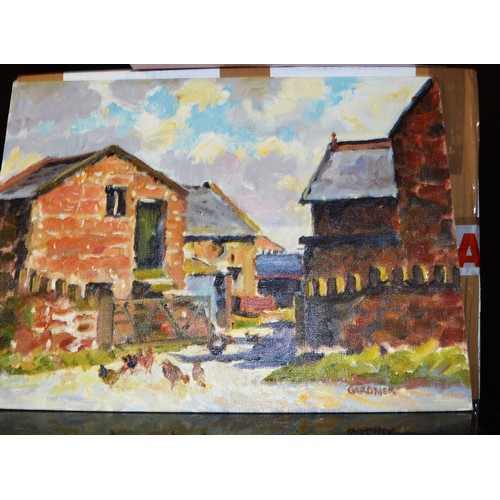Oil on Board by Keith Gardner RCA - 16' x 12' - Irby Hill Farm with ...