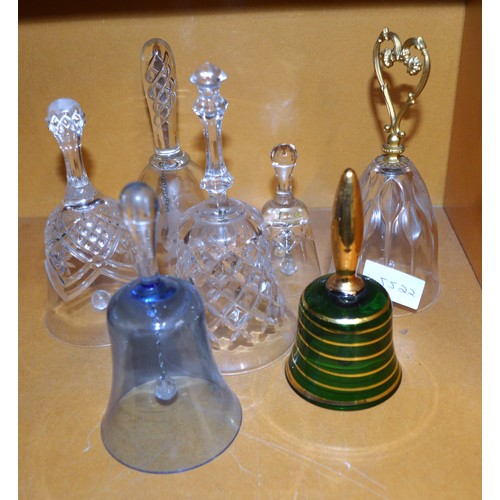 Collection of Seven Glass Bells