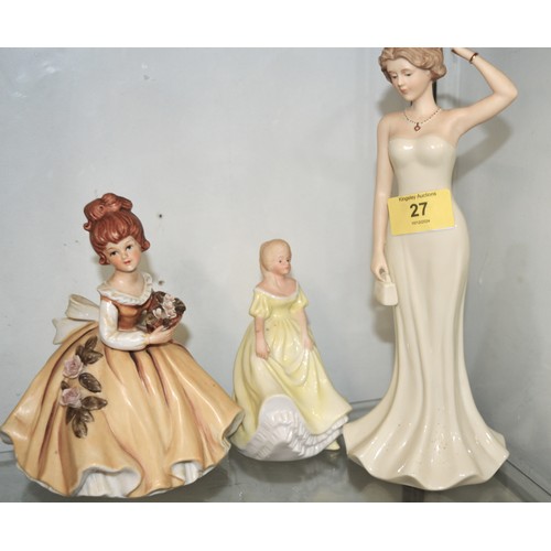 Three Ladies Ceramic Figures