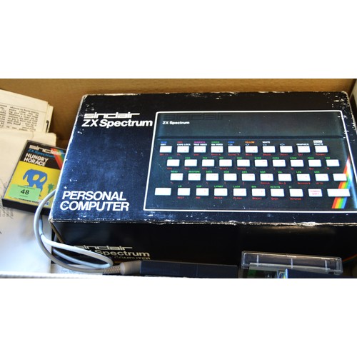 A Sinclair ZX Spectrum Personal Computer (Boxed) with Some Cassette ...