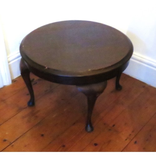 Circular Occasional Table on Cabriole Legs