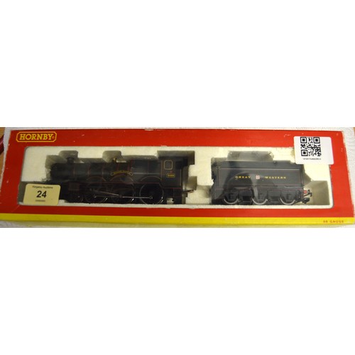 Boxed Hornby Castle Class 4-6-0 Number 4086 Builth Castle in GWR Livery
