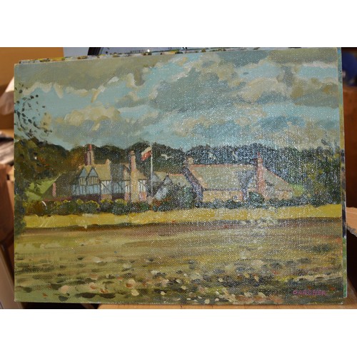Unframed Oil on Board by Keith Gardner REA Hillbark Farm Irby Wirral