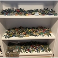 Large collection of model soldiers
