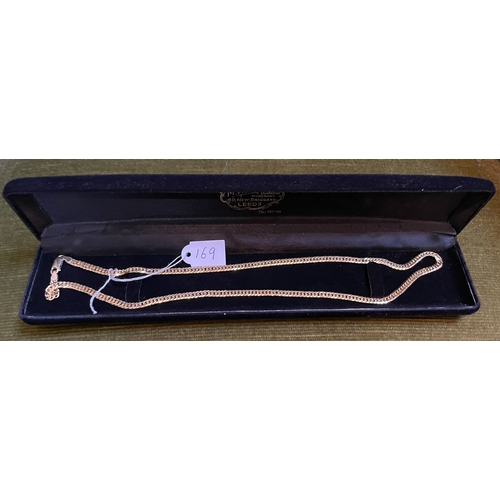 9ct gold double curb chain 16.08gms approx 50cm