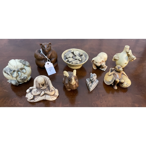 Collectio of 9 Netsuke