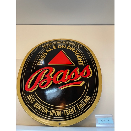 Original enameled advertising sign