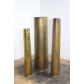 3 X BRASS SHELL CASES 37CM