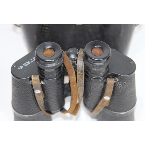 VINTAGE RUSSIAN MADE IN USSR 7 X 50 BINOCULARS IN CASE