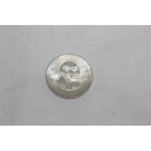 1966 EASTER RISING SILVER 10 SHILLING IRISH COIN