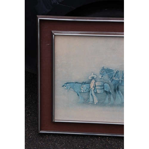 1970'S ATHENA PRINT BY COLIN PAYNTON THE HAYWAGON 109 X 61CM