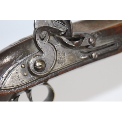 A FLINTLOCK NEW LAND PATTERN PISTOL CIRCA 1810 WITH 9IN BARREL STRUCK ...