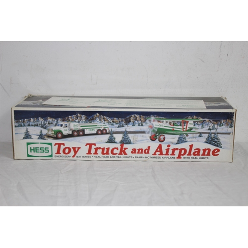 BOXED HESS TOY TRUCK AND AIRPLANE 37 X 13CM