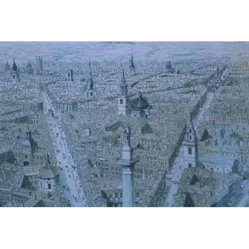 VINTAGE PAINTING WRENS LONDON SIGNED PAUL DRAPER 98 X 67CM