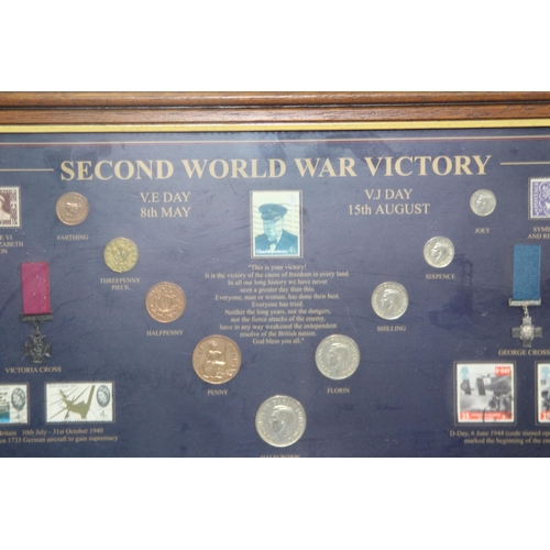 WW2 VICTORY DISPLAY 34 X 50CM