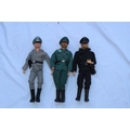 THREE VINTAGE ACTION MAN GERMAN OFFICERS FIGURES