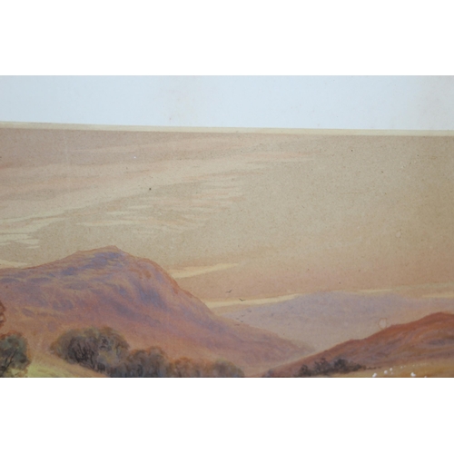 W H MULLER HEWITT 1848 - 1921 UNFRAMED WATERCOLOUR 39 X 23CM