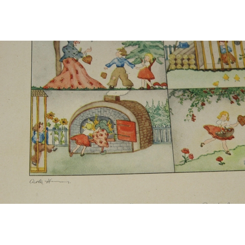 VINTAGE DEUTSCHE MARCHEN BOOK OF 24 COLOUR PLATES OF ILLUSTRATIONS