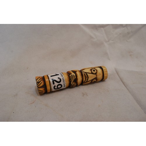 Tikki Bone Carved Rattle, Hand Carved Antique Rattle , Standing Approx ...