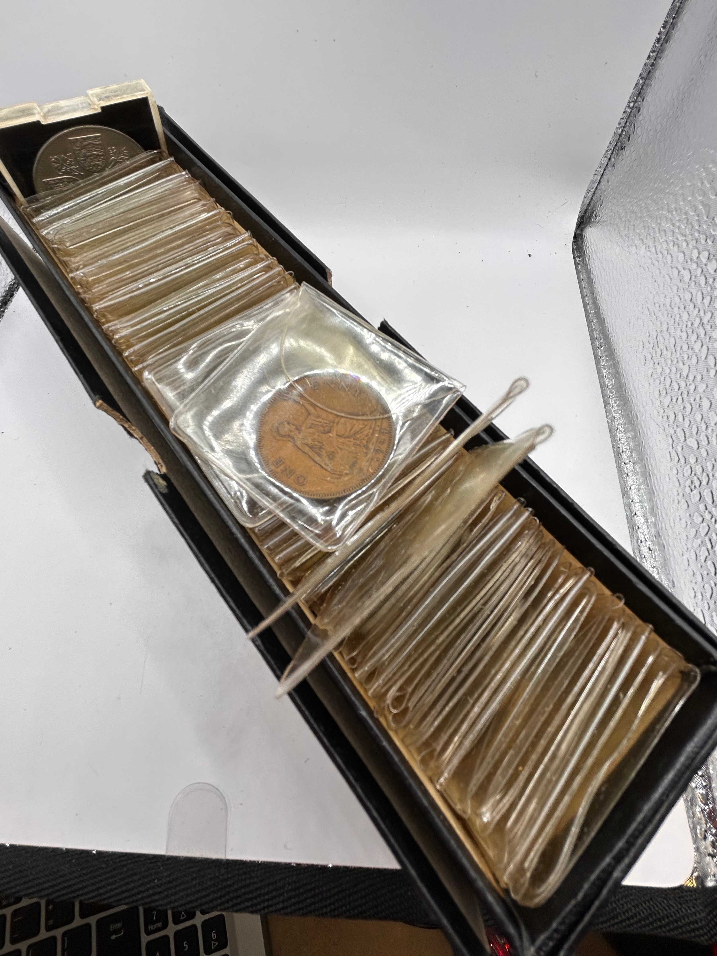 Boxed Coin Collection Of Various Coins.