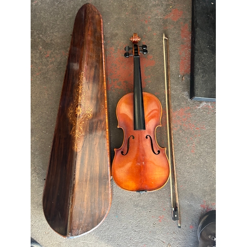Stunning Cased Violin Missing Strings