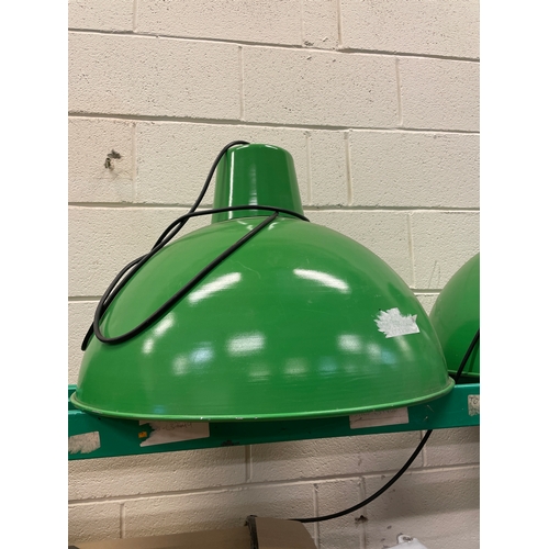 Three Large Industrial Light Fittings.