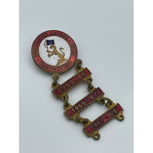 Doncaster Rovers Supporters Club Badge, Dates From 1965-1968.