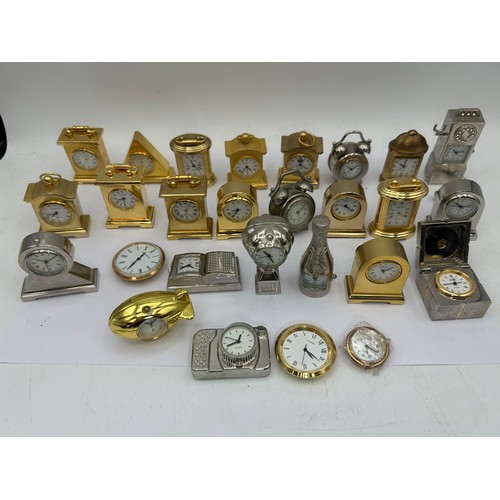 Large Variety Of Miniature Quartz Clocks.