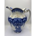 Albion Pottery Kelvin Blue And White Vase Standing 12”.