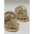 Pair Of Elaborately Carved Shells.