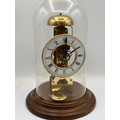 Vintage Hermle Skeleton Clock , Glass Domed , 12" , With Key