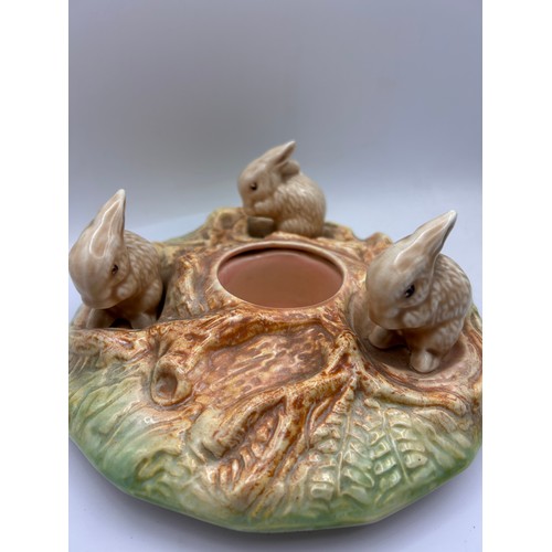 Sylvac Posy Bowl With Rabbit Feature , 8" Diameter.