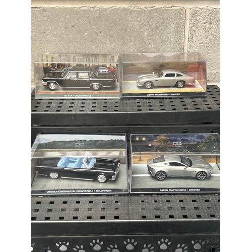 A Collection of Four Eaglemoss James Bond 1:43 Die-Cast Model Cars