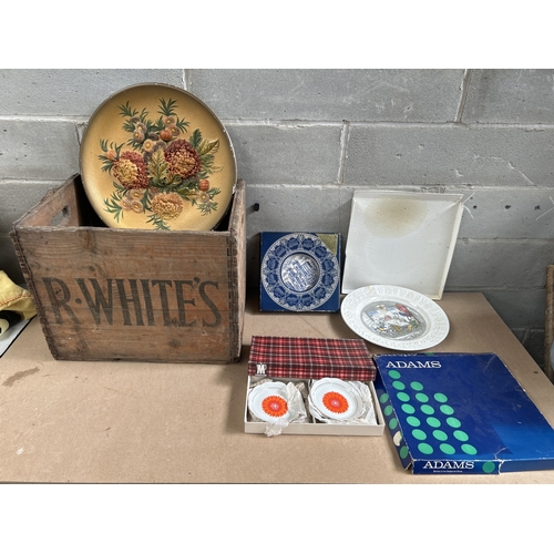 A Collection of Decorative Plates and Associated Items, including Adams