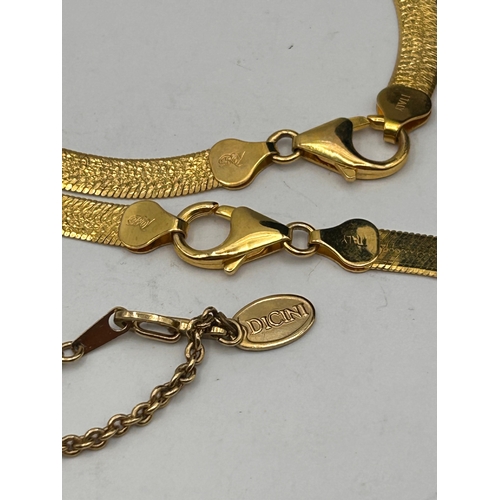 A Three-Piece Gold-Toned Jewelry Set, Including Dicini and Italian ...