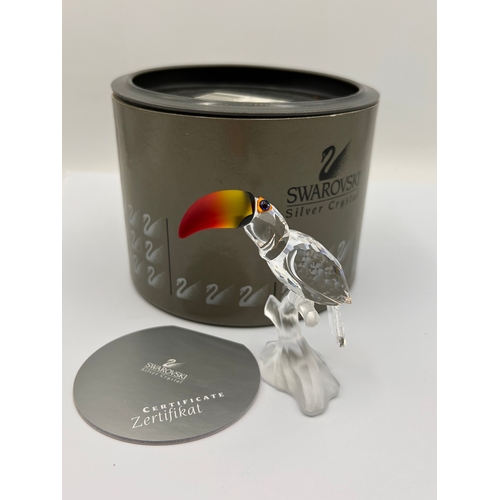 Swarovski Crystal Toucan Figurine with Box and Certificate