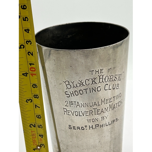 Mappin & Webb Electro Britannia Metal Plate Shooting Club Trophy Beaker