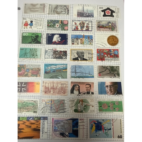 Three Red Vinyl Stamp Albums Containing a Collection of International ...