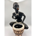 A Diomede Nieri Mid-Century Chalkware Figural Lamp Base