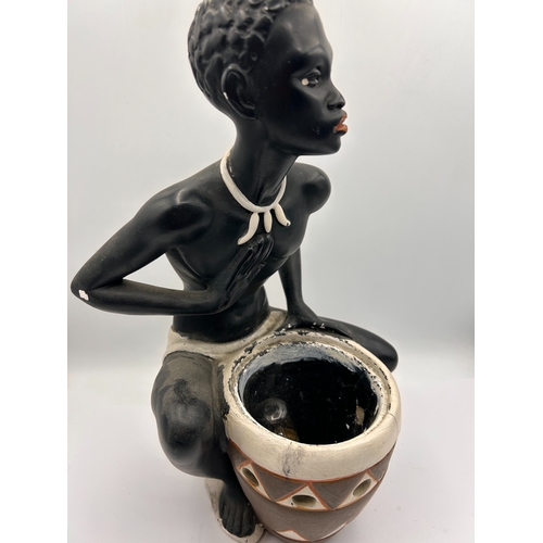 A Diomede Nieri Mid-Century Chalkware Figural Lamp Base