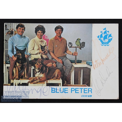 Autograph - Blue Peter Signed Postcard featuring Val Singleton, Peter ...