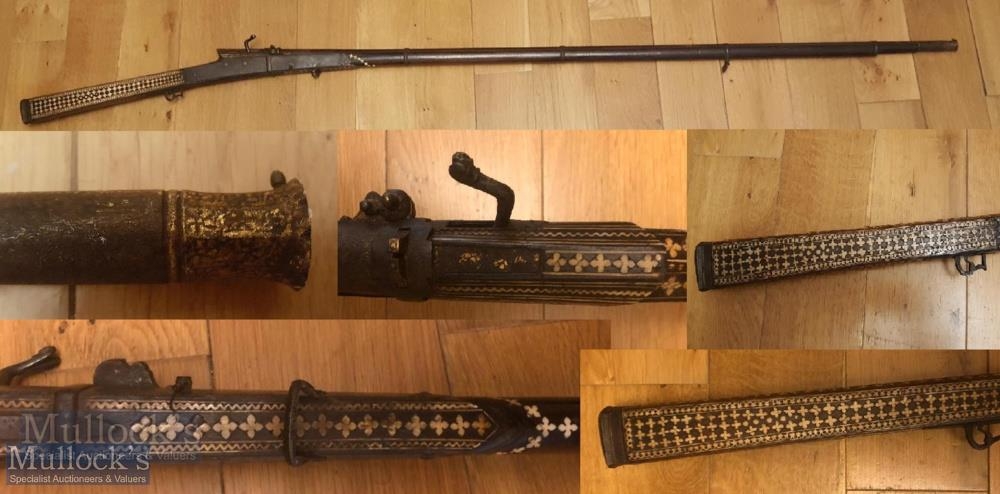 India & Punjab - Indian matchlock rifle (torador) scarce Sikh matchlock ...