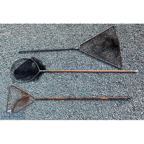 Hardy Bros folding landing net, 32" handle, triangle head, 26" at ...