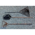 Hardy Bros folding landing net, 32" handle, triangle head, 26" at ...
