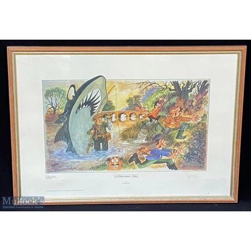 Danny Byrne Humorous Cartoon Fishing Print, 'A Fisherman's Tale' No.102 ...