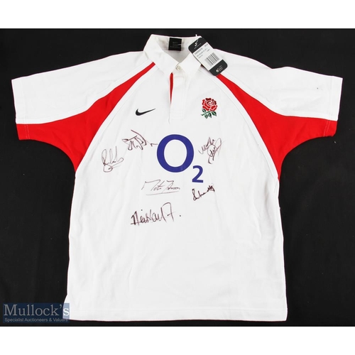 2003 England Signed Rugby Jersey Shirt: Multi signed, with 6 signatures ...