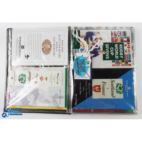 Scottish Rugby Programmes etc (22): v England 1988, 90, 96, 98 & 2000 ...