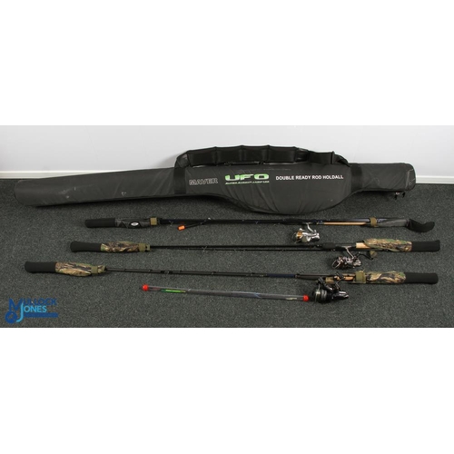 Maver UFO Rod Bag with 3 Coarse Fishing Rods with Reels, to include ...