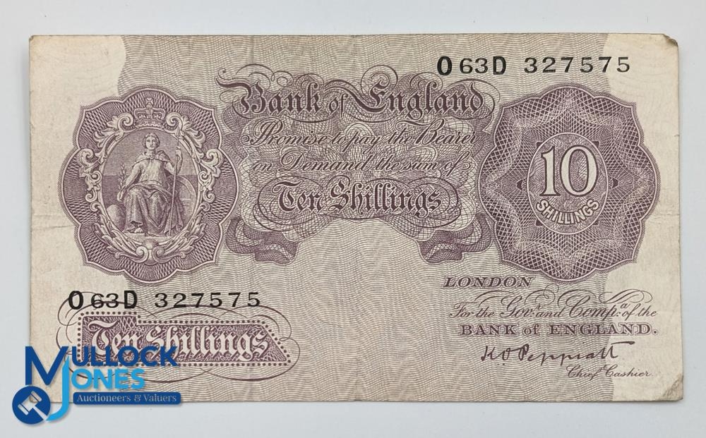 1934-49 Peppiatt Old British 10 Shillings Banknote - in circulated ...