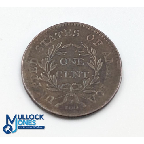 US 1795 Liberty Cap Large Cent Plain Edge Coin - lightweight coin just ...